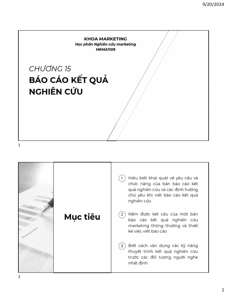 Ch15. Bao Cao Ket Qua Nghien Cuu | PDF