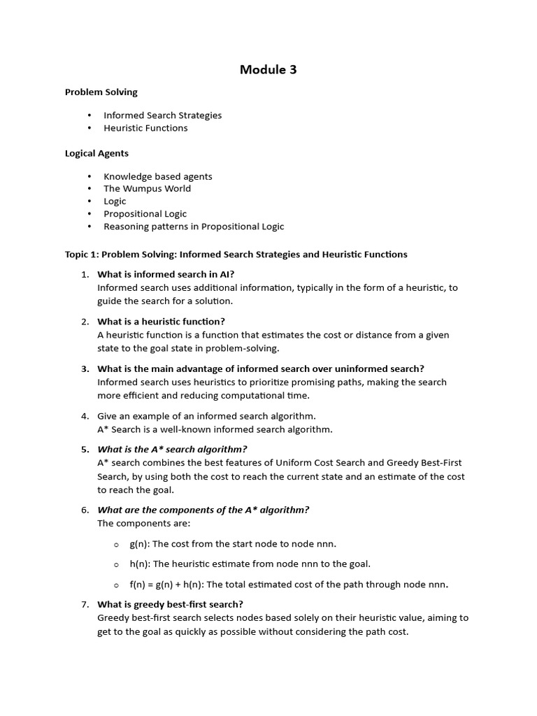 Module 3 Q&A Reference Only | PDF | Logic | Theoretical Computer Science