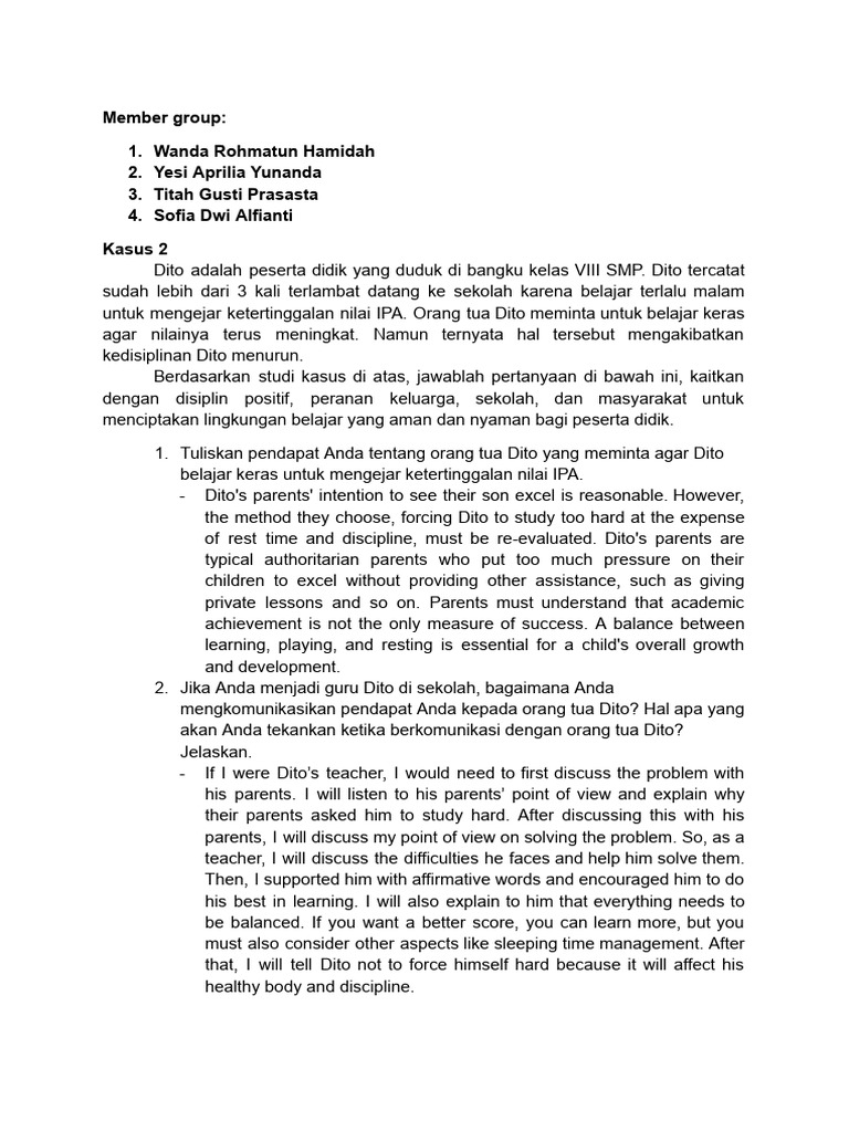 Kasus 2 Ruang Kolaborasi Topik 4 PPDP | PDF | Disciplines | Cognition