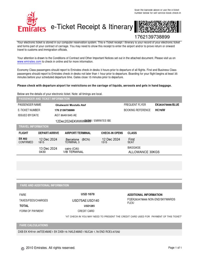 Download Your Flight Ticket PDF | PDF | Airlines | Civil Aviation