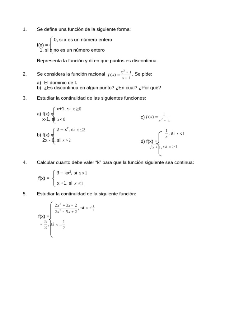 ejercicios de continuidad | PDF ejercicios de continuidad | PDF