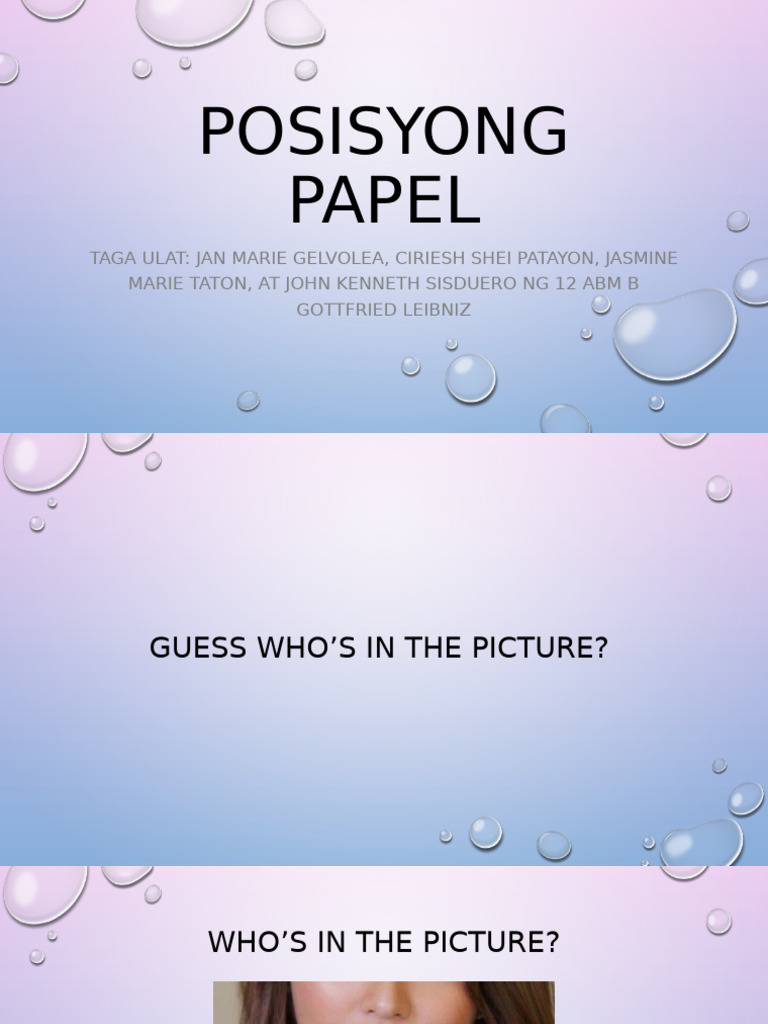 Posisyong Papel | PDF