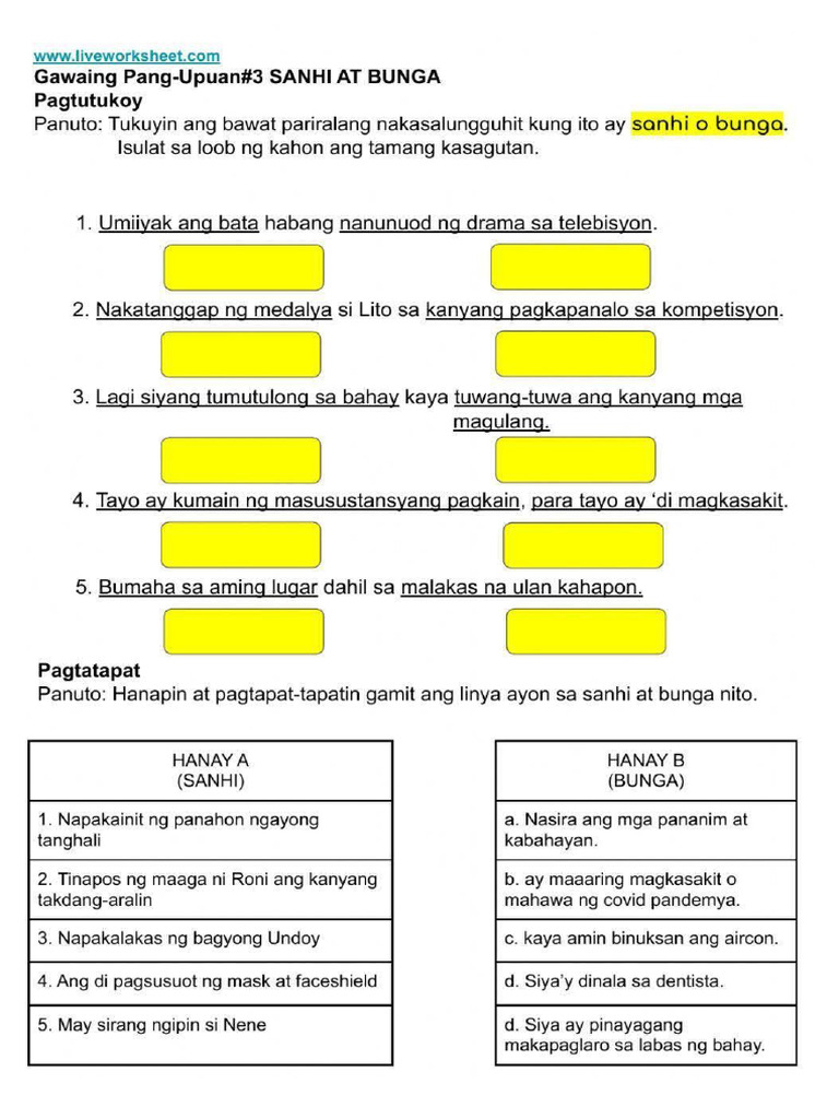 Filipino 2 Worksheets Week9 | PDF