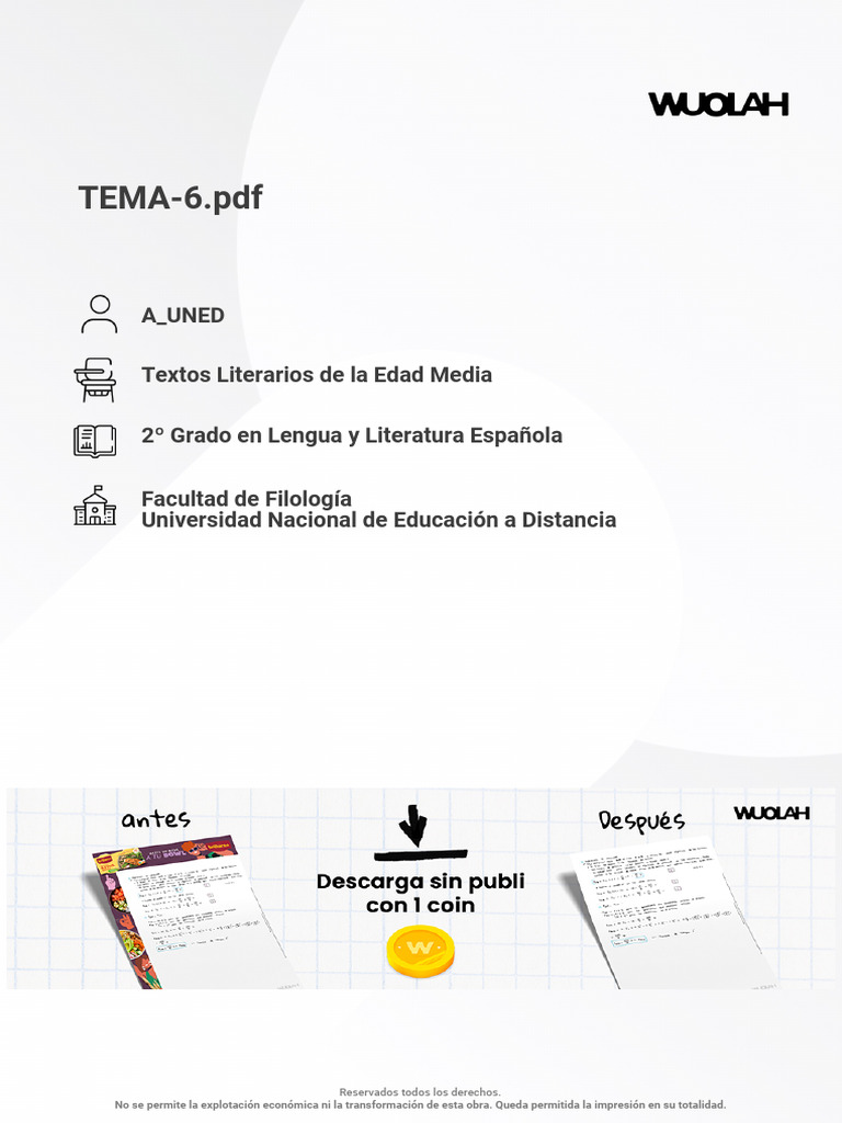 Wuolah Free TEMA 6 | PDF