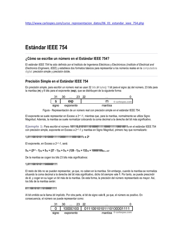 IEEE754 | PDF | Poco | Notación Matemática