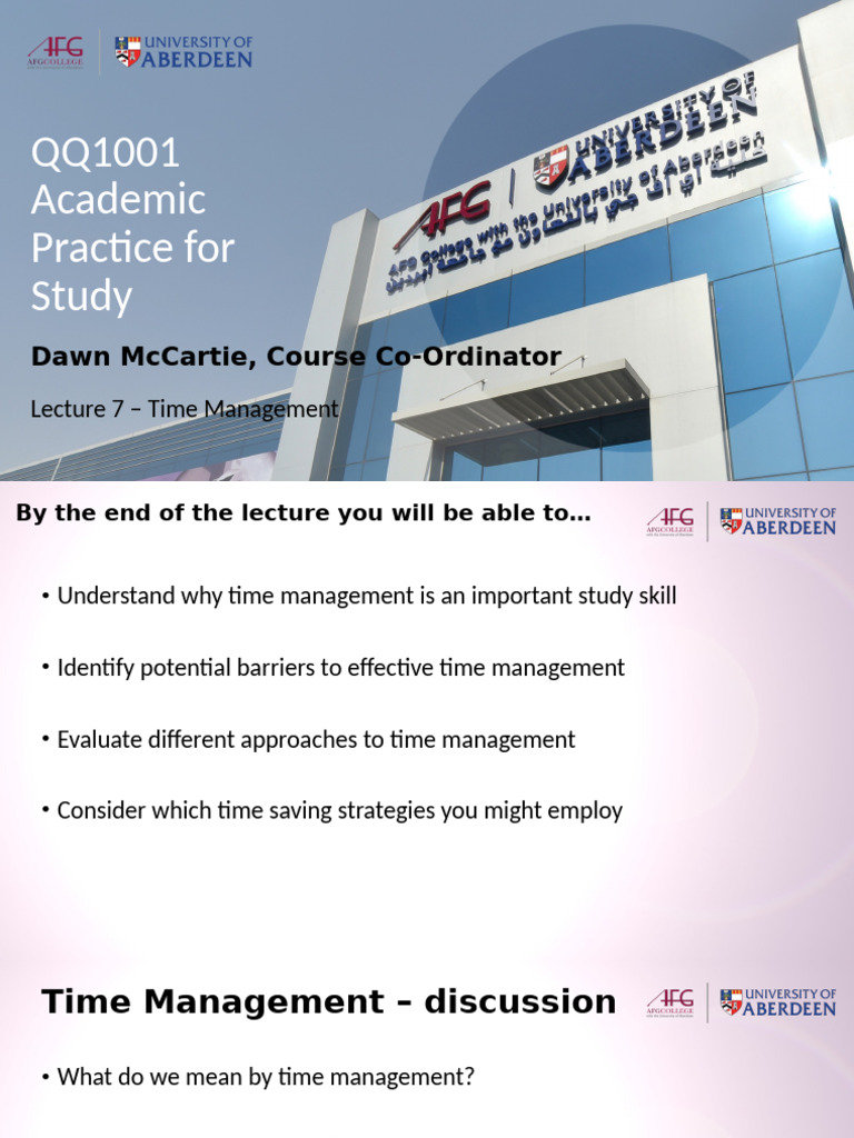 Lecture 7 - Time Management (1) - Tagged | PDF | Time Management ...