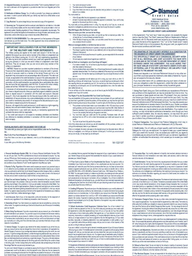 Platinum Rewards Mastercard Credit Card Agreement | PDF | Credit Card ...