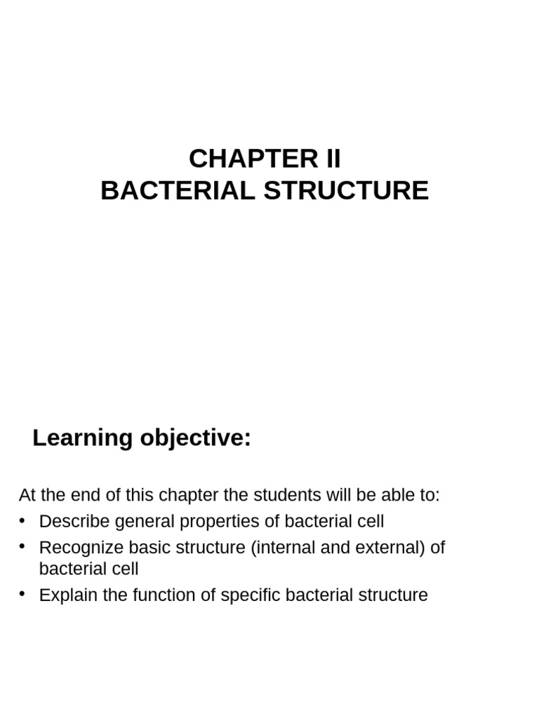 Chapter II Bacterial Structure | PDF | Cell (Biology) | Bacteria