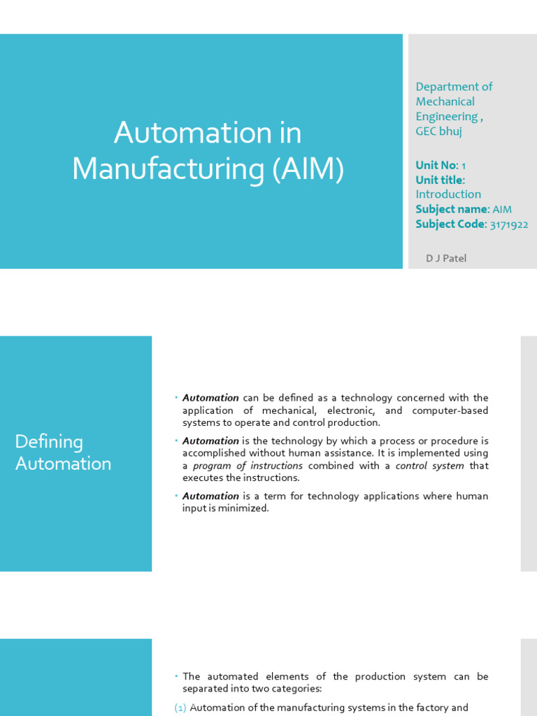 Ch.1 Introduction | PDF | Automation | Business Process