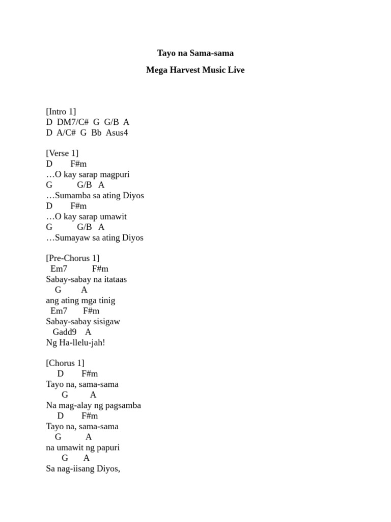 Tayo Na Sama | PDF