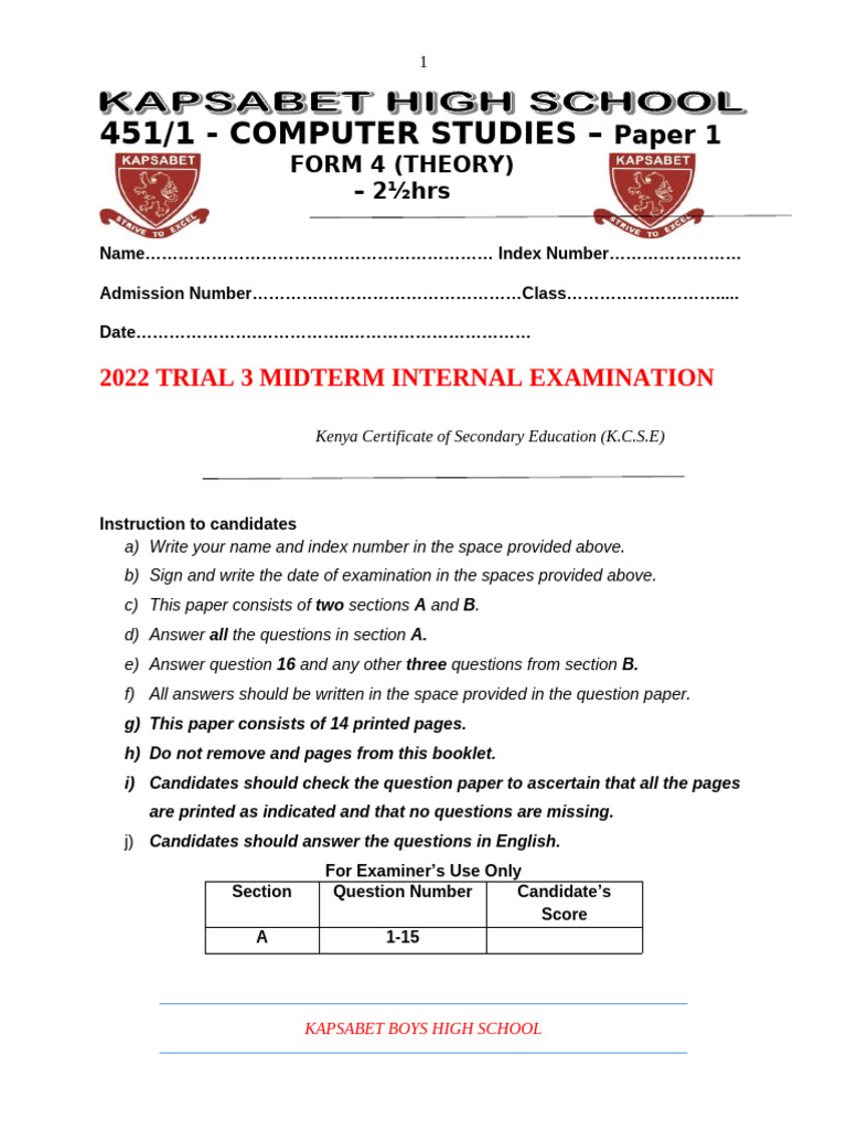 Revision papers | PDF | Input/Output | Computing Revision papers | PDF | Input/Output | Computing