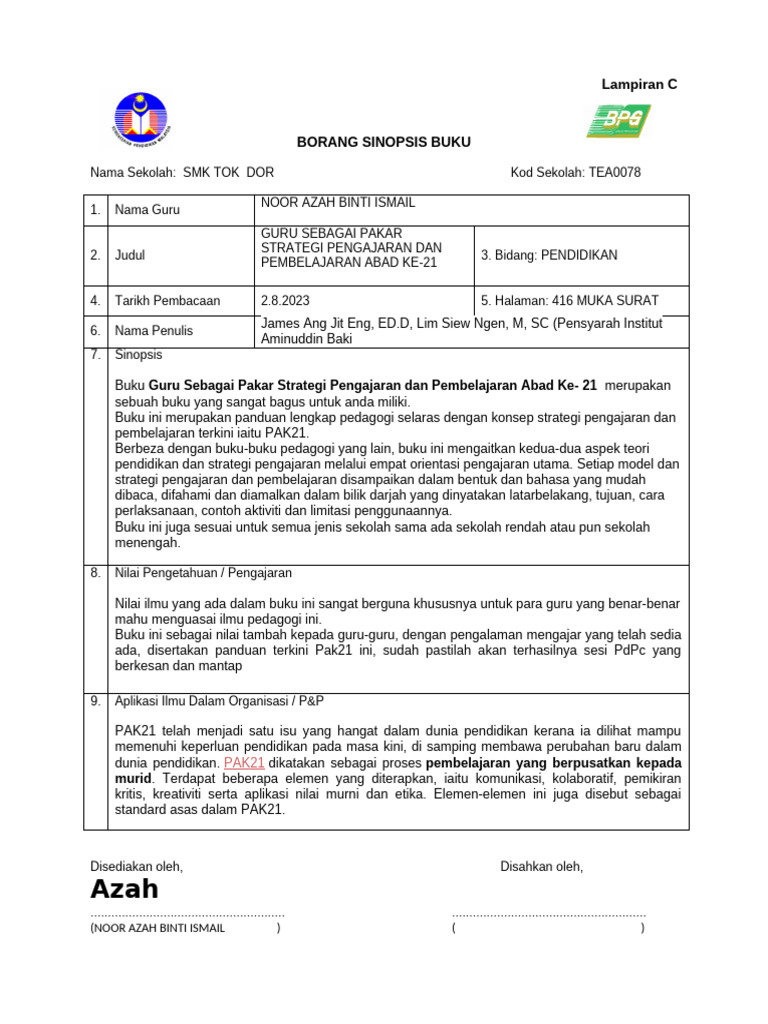 Strategi Pengajaran PAK21 | PDF