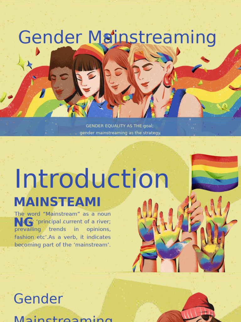 Topic 4 Finals Gender Mainstreaming | PDF | Gender Mainstreaming | Gender