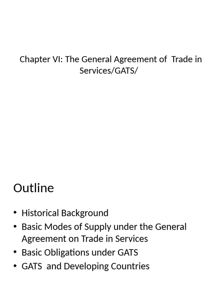 Understanding GATS: Trade in Services Explained | PDF | Market Access ...