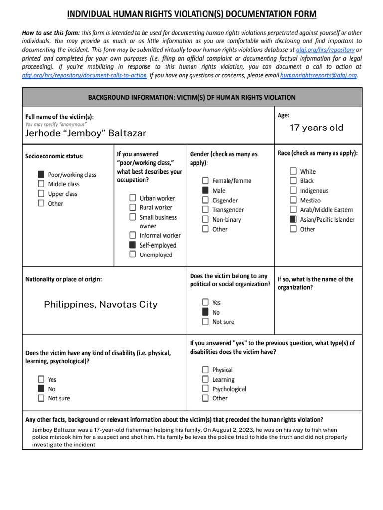 Justice for Jemboy Baltazar | PDF