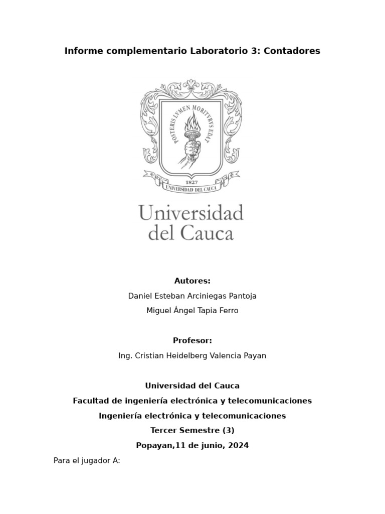 Informe Complementario Laboratorio 3 - Esteban Arciniegas - Miguel Tapia | PDF | Ingeniería ...