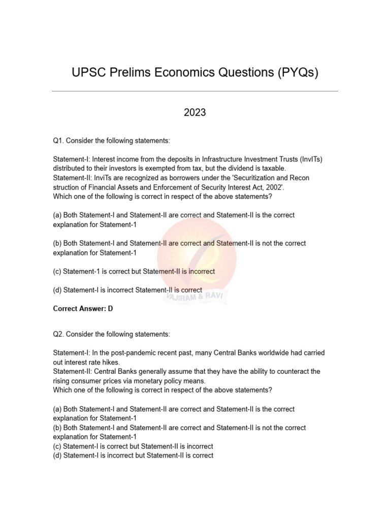 Economy Questions C64ad6834a | PDF | Banks | Credit Card