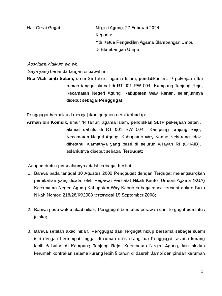 CG Goib Rita Wati Binti Salam | PDF