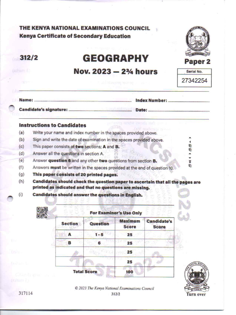 Geography Paper 2 | PDF