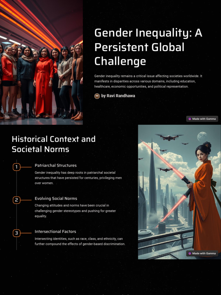 Gender Inequality A Persistent Global Challenge | PDF | Health Equity | Gender Inequality