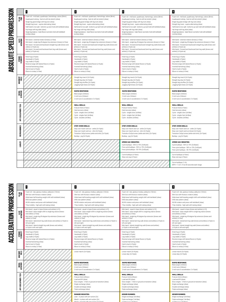 Absolute Speed Progression | PDF | Anatomical Terms Of Motion | Knee