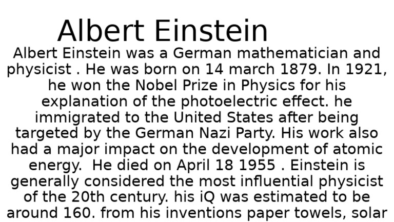 Einstein | PDF