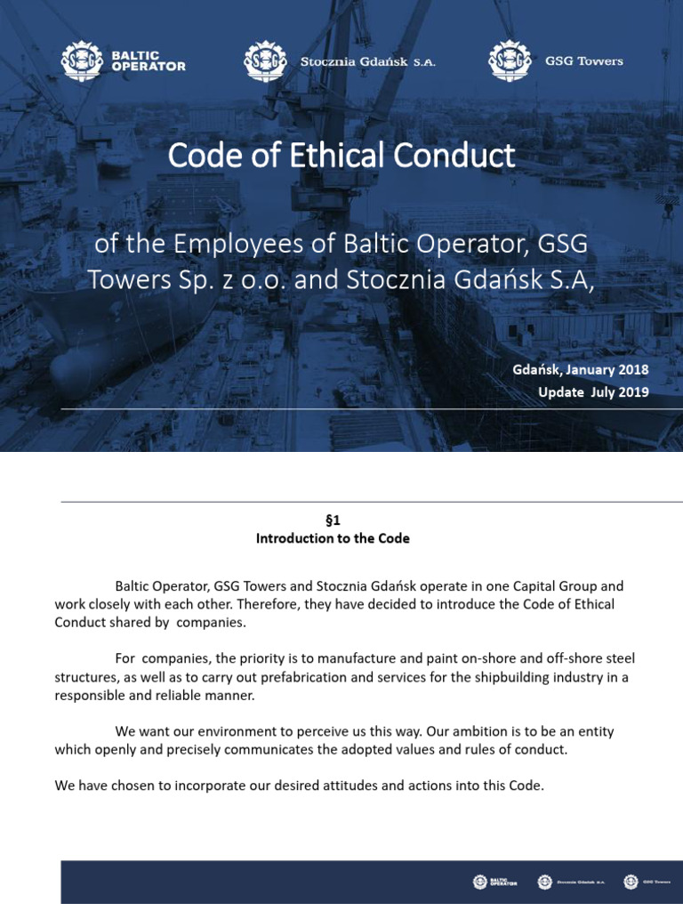 Code of Conduct BO En | PDF | Harassment | Employment