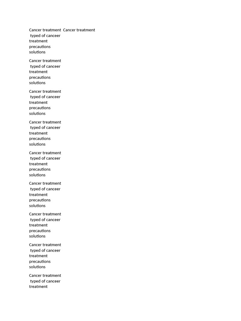 Cancer treatment 3 | PDF