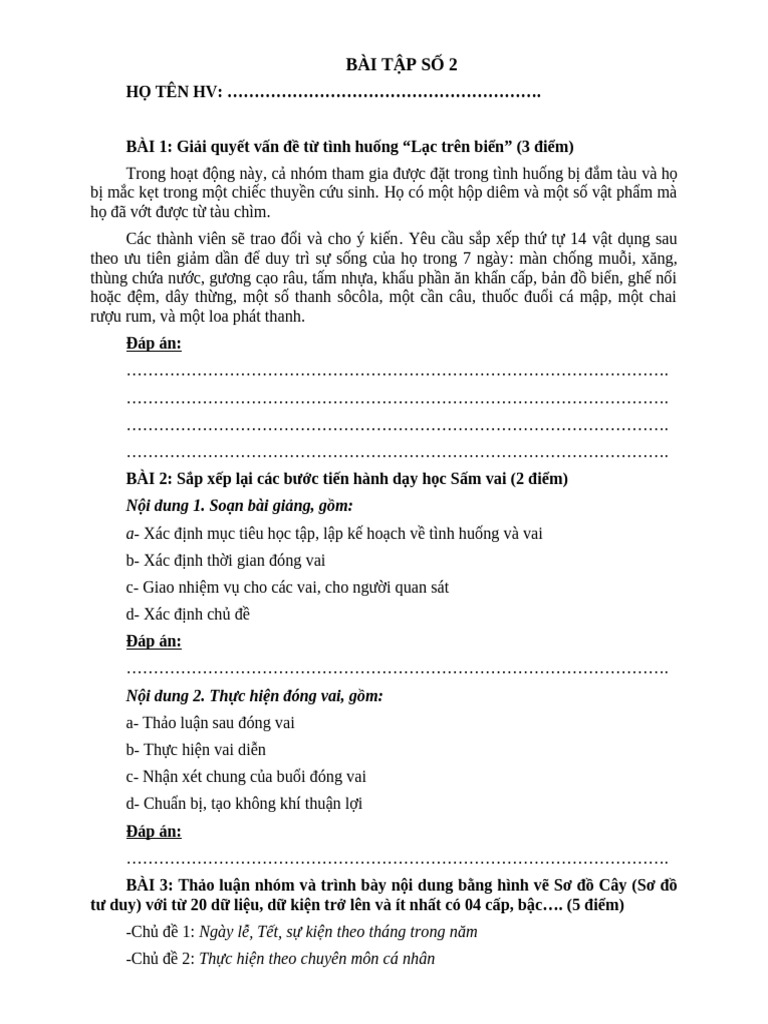 Bai Tap So 2 - HDTNHN - L05 | PDF