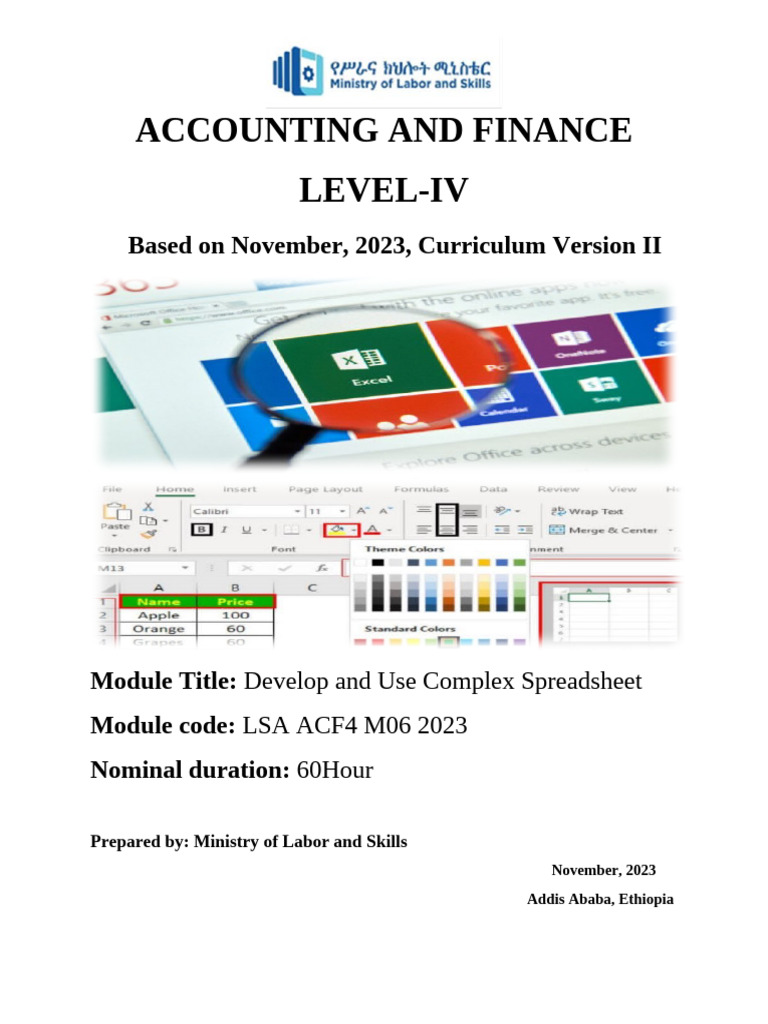 Complex Spreadsheet Development Guide | PDF | Spreadsheet | Microsoft Excel