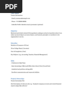 CA Articleship Resume Template | PDF