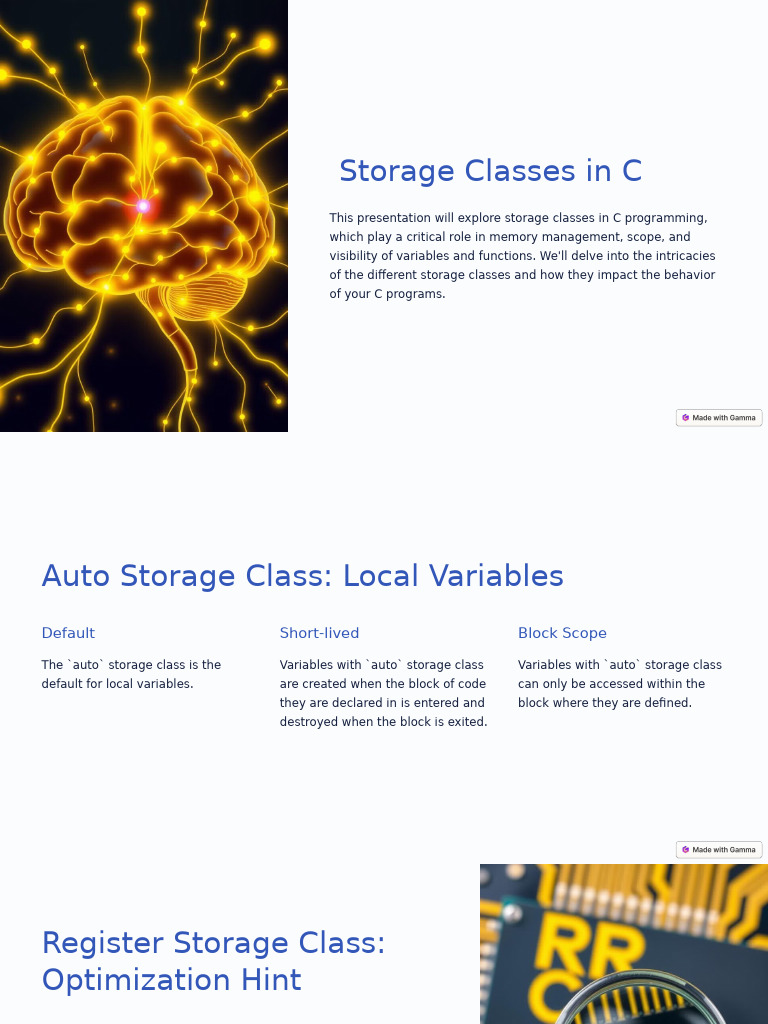 Storage Classes in C | PDF | Scope (Computer Science) | Variable (Computer Science)