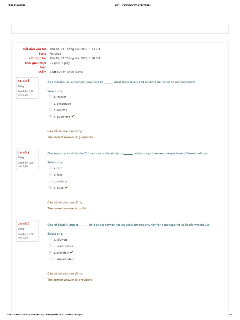 ESP1-VOCABULARY-EXERCISE-1 | PDF