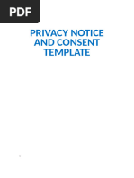 GDPR Privacy Notice Template | PDF | Personally Identifiable ...