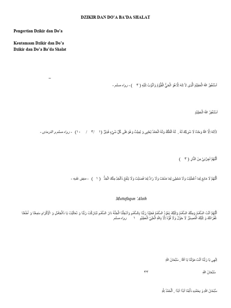 Mat Fiqh 4 Dzikir, Doa & Tilawah New Blm Edit 10 Hal | PDF