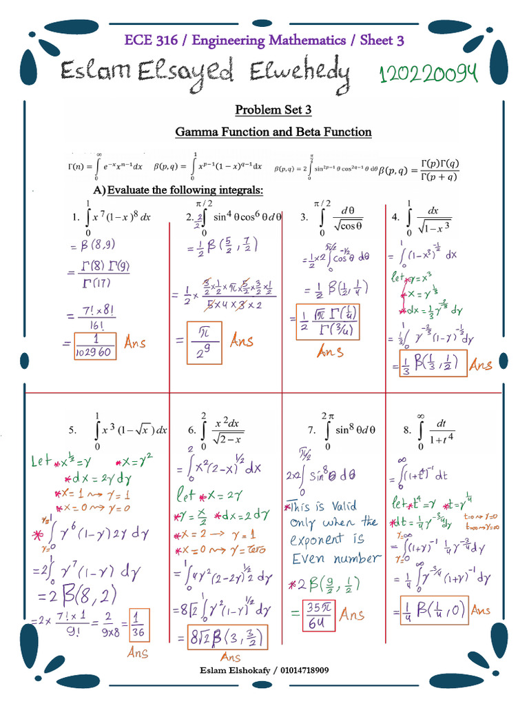 ECE 316_Problem Set 3 Solution_Eslam Elshokafy_120220094 | PDF