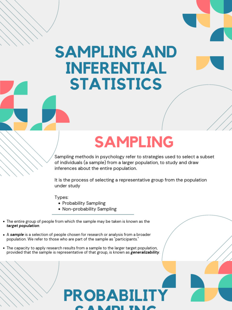 Sampling and Inferential Statistics | PDF | Sampling (Statistics ...