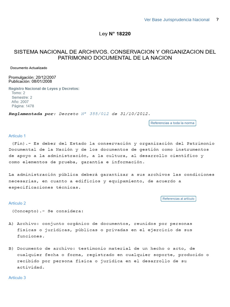 Ley N° 18220 | PDF