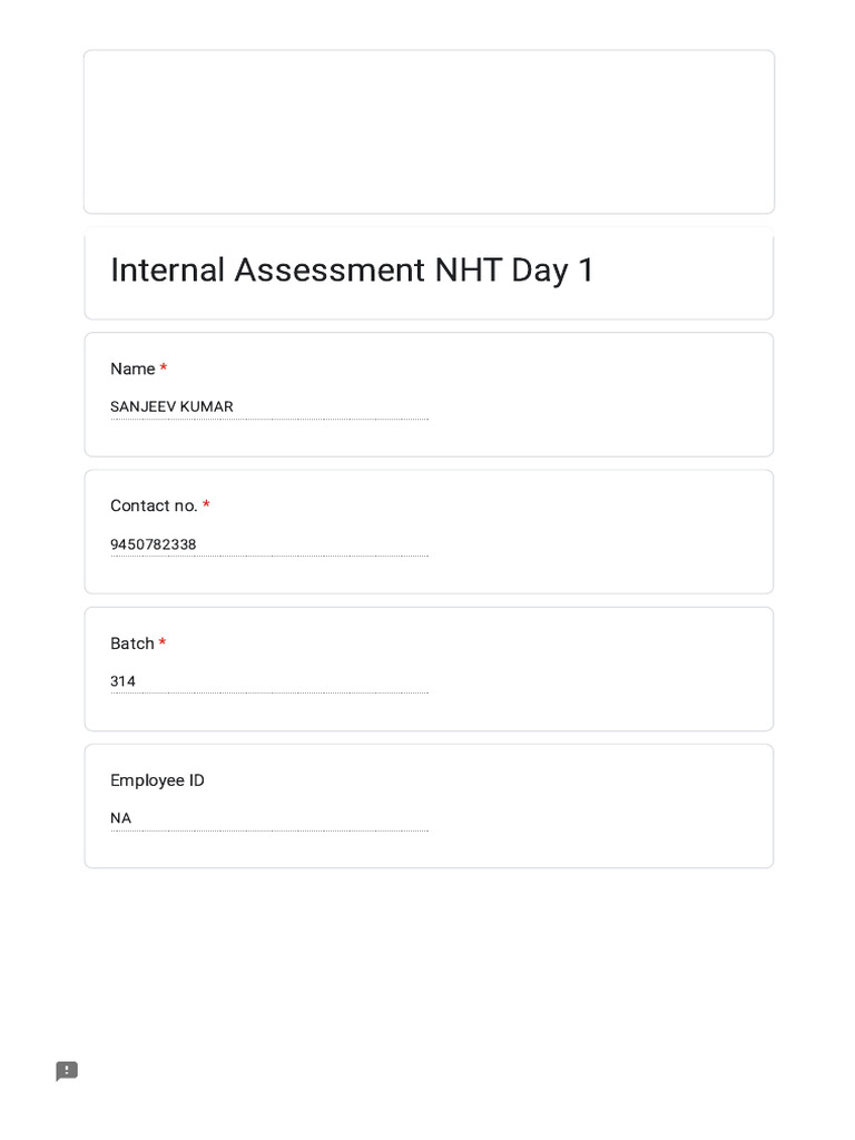 Internal Assessment NHT Day 1 | PDF | Language Mechanics | Punctuation