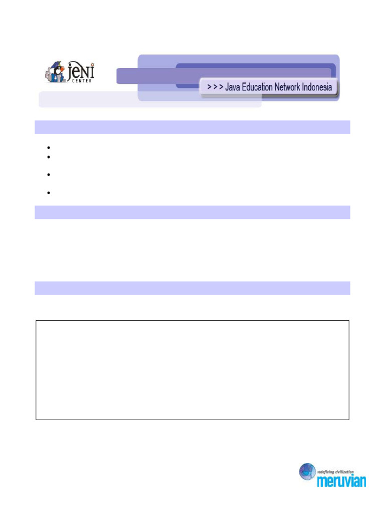 Dasar Pemrograman Java | PDF