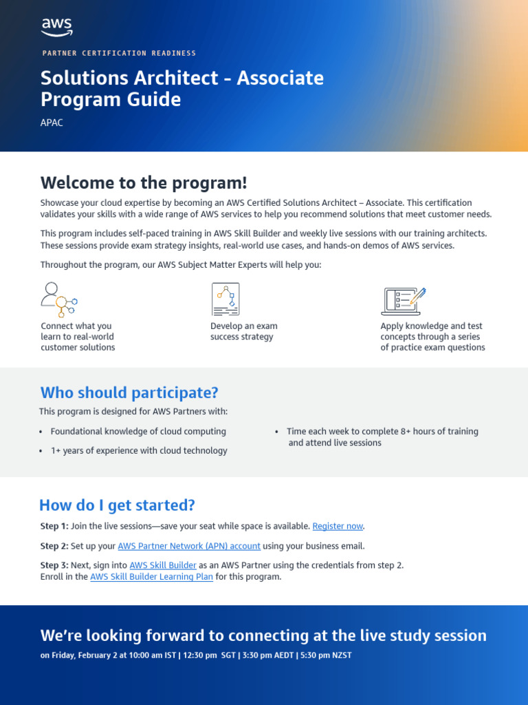 Program Guide - APCR - SAA - APAC | PDF | Amazon Web Services | Databases