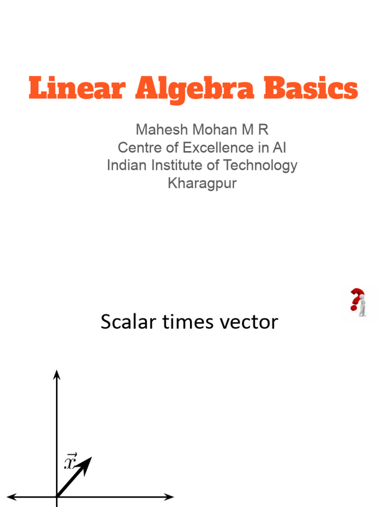 LinearAlgebra Bareminimum MLFA-1 | PDF | Matrix (Mathematics) | Vector ...