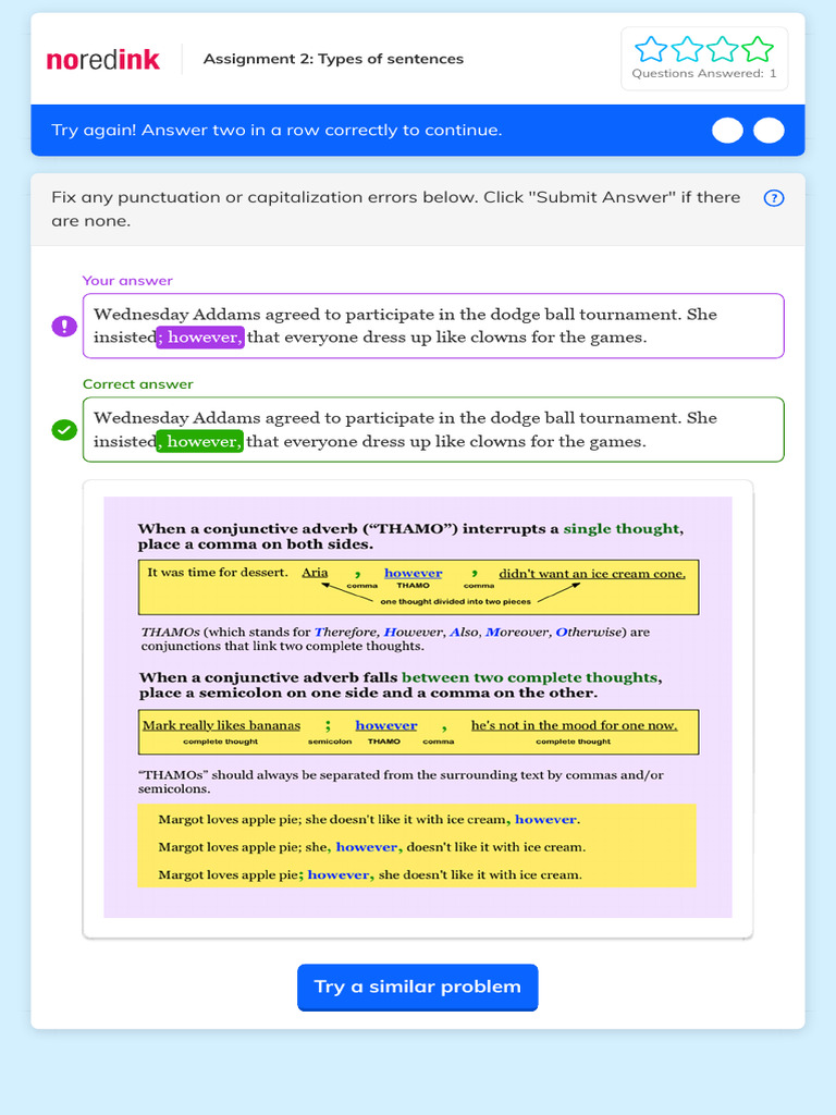 Sentence Types and Punctuation Fixes | PDF
