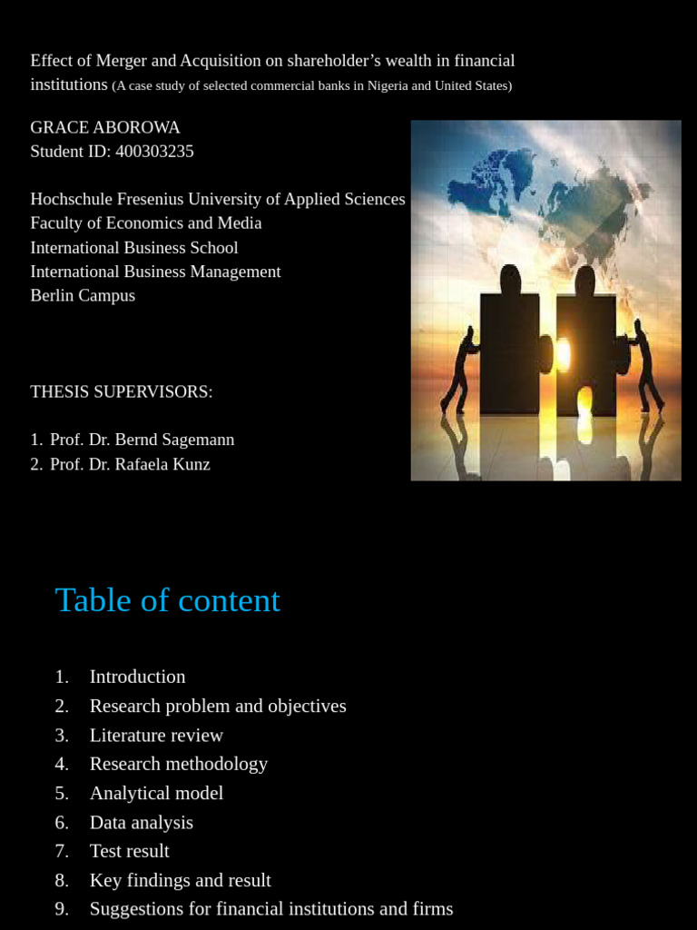 Grace FINAL PRESENTATION | PDF | Mergers And Acquisitions | Student's T ...