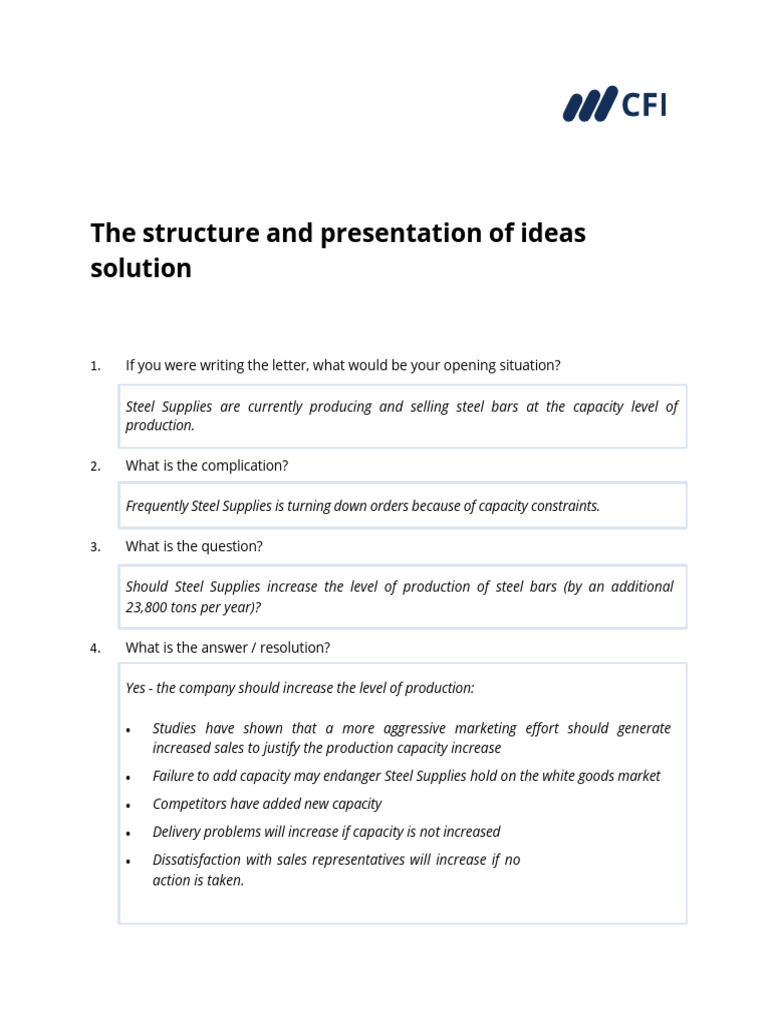 02. Structuring Ideas - Situation Complication - Solution | PDF