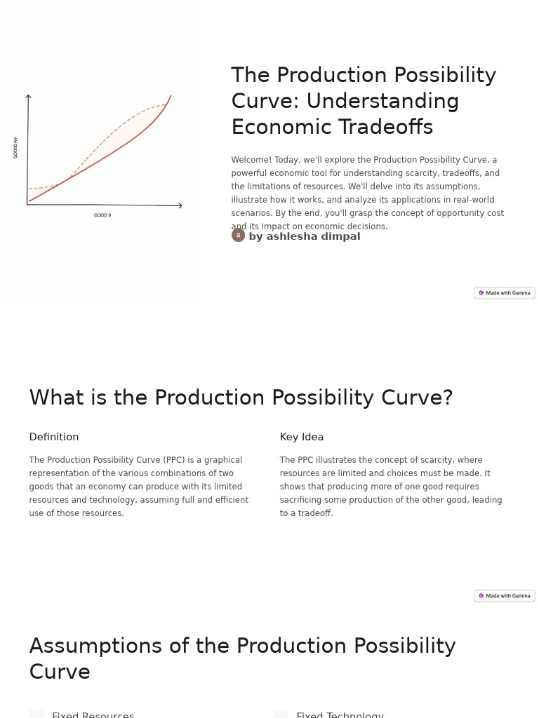 The-Production-Possibility-Curve-Understanding-Economic-Tradeoffs | PDF ...