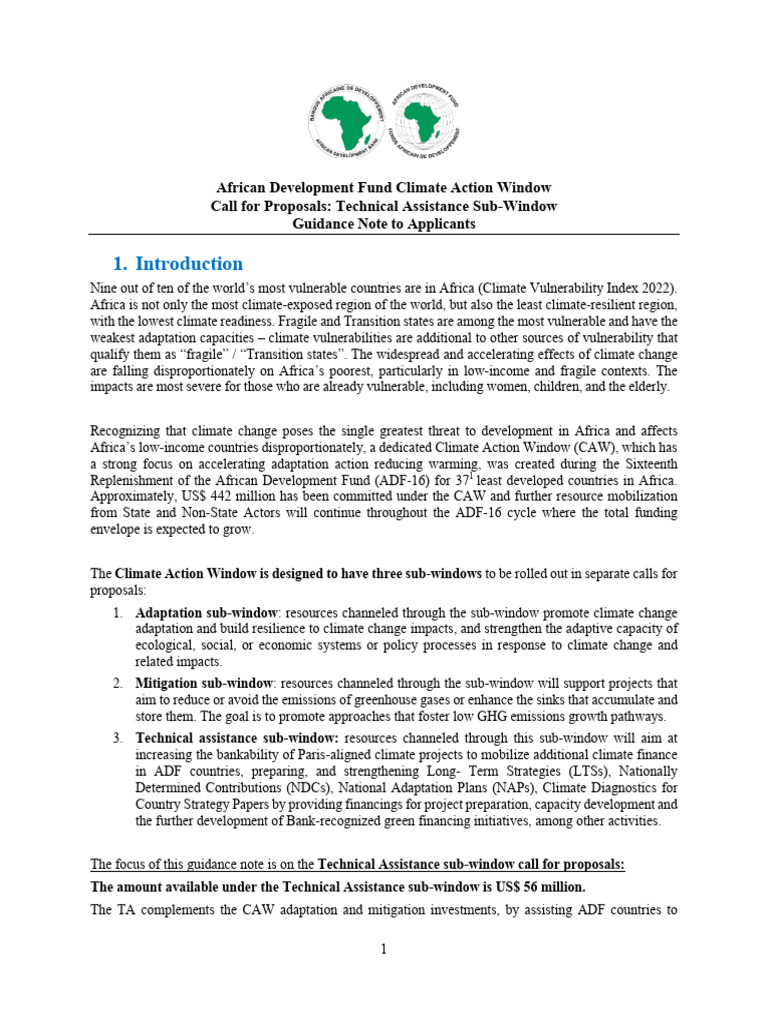 African Développement Fund | PDF | Climate Resilience | Climate Change ...