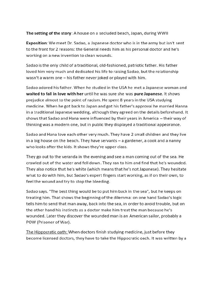 The Enemy, Summary and Theme - 1 | PDF