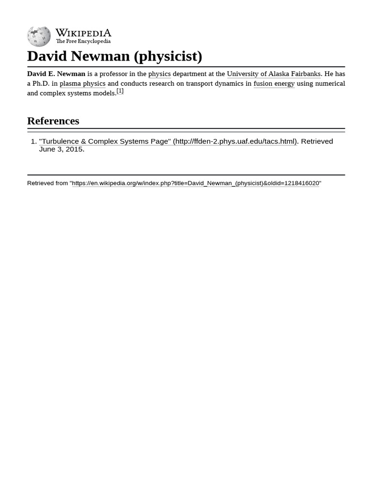 David Newman (Physicist) | PDF