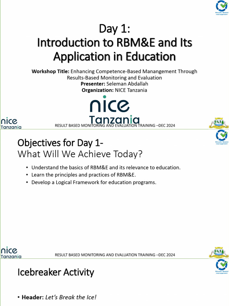Day 3-RBM&E PPT | PDF | Educational Assessment | Evaluation